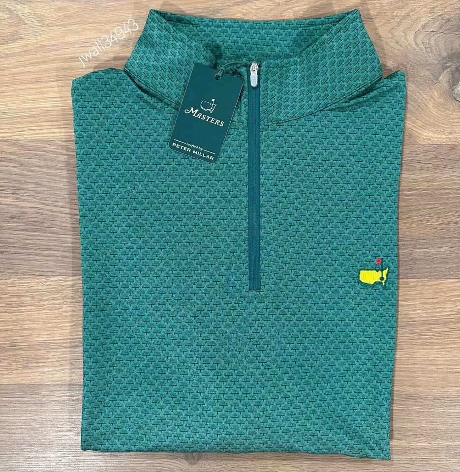 2026 MASTERS by Peter Millar Golf Leaderboard Quarter 1/4 Zip Pullover ...