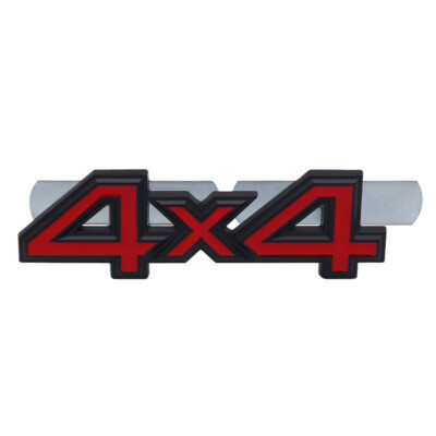 1x Black Red Metal 4x4 Nameplate Badge Car Front Grille Bumper Emblem ...