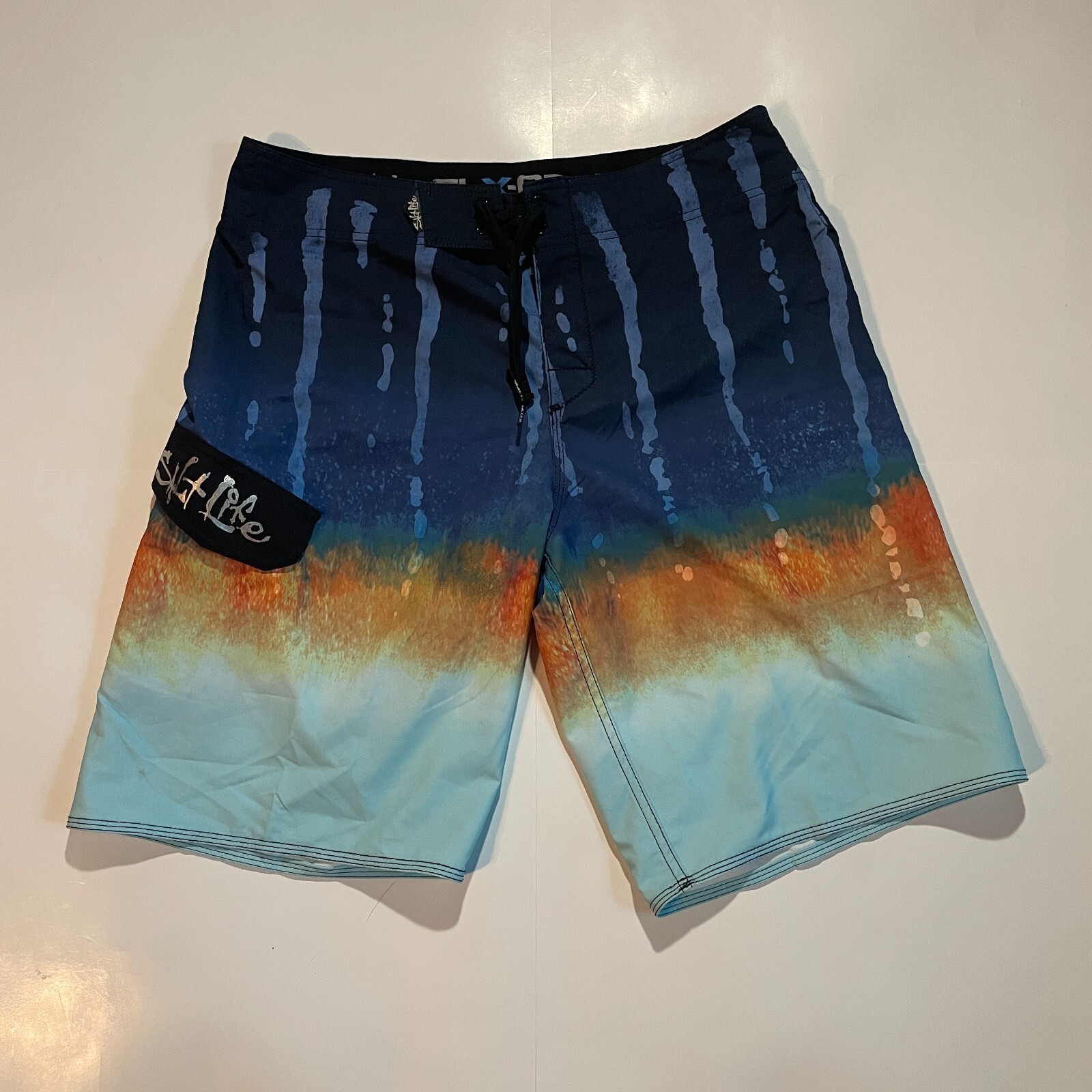 Salt Life SLX-QD Vapor Stretch Men's 34 Multicolor Swim Trunks Board ...