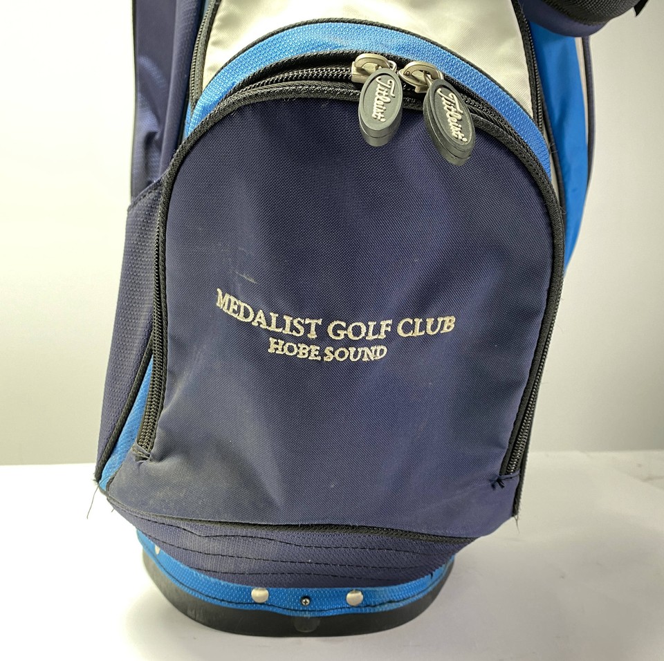 Titleist Stand Bag Blue White 4-Way Divide Single Strap Golf Bag | eBay