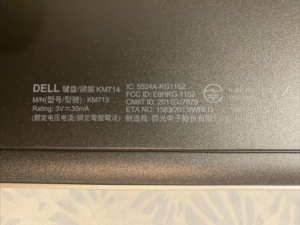 Genuine OEM Dell Wireless Slim ( Keyboard KM714 ) + ( Mouse WM514 ...