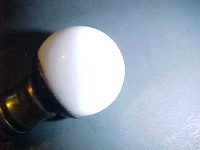 Vintage Milk Glass Marble Finial 1-3/4" High x 1" In Diameter Old Lamp ...