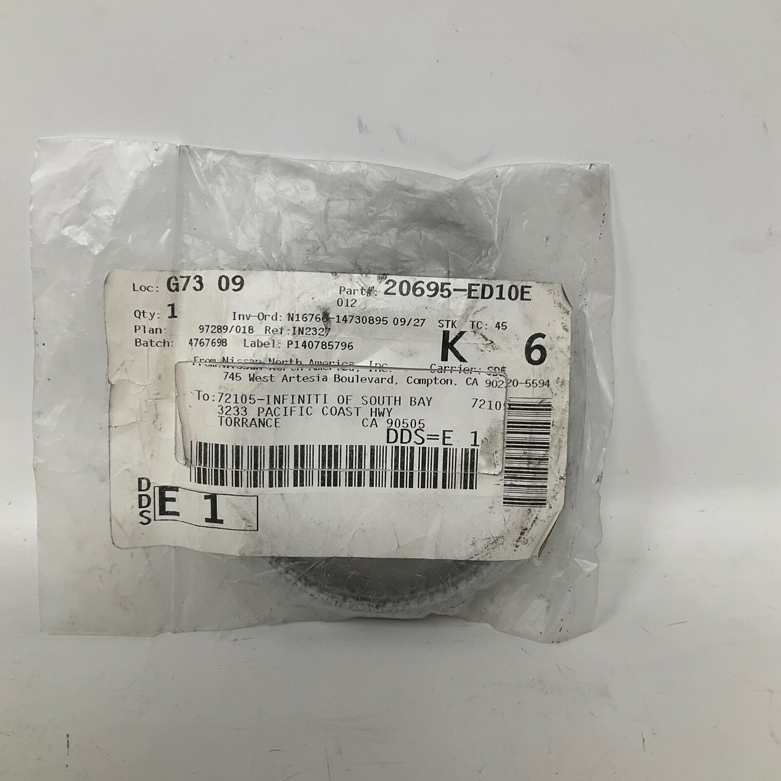 Nissan Versa Sentra 2008-2019 Bearing Seal Exhaust Joint 20695-ED10E ...