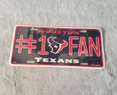 Houston Texans metal NFL Number One Fan License Plates | eBay
