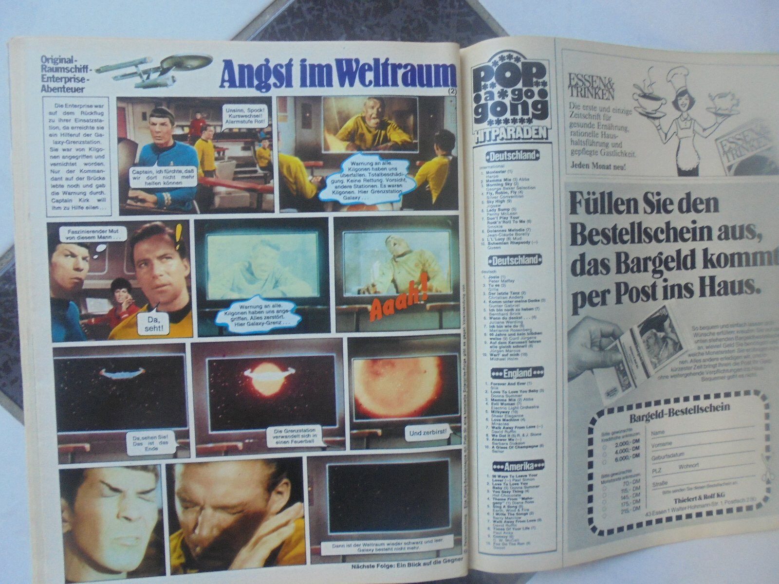 Gong 9/1978 TB:Ingrid Steeger/Raumschiff Enterprise! (Fotoroman)/Evely ...