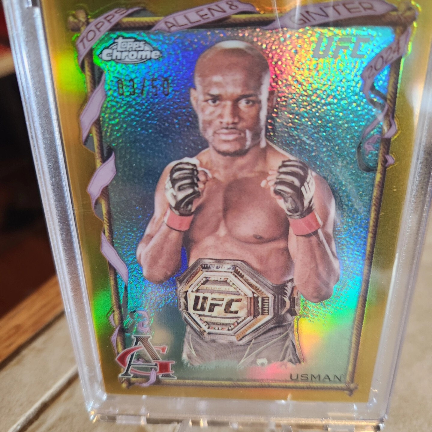 2024 Topps Chrome Ufc Gold AAG-27 Kumaru Usman /50 | eBay