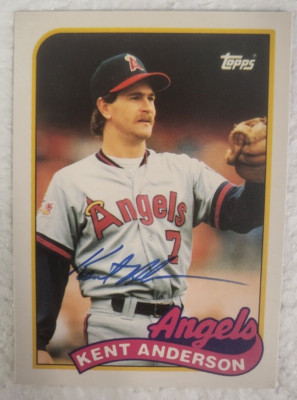 1989 TOPPS KENT ANDERSON ANGELS SIGNED AUTO AUTOGRAPHED CARD #3T W/COA | eBay