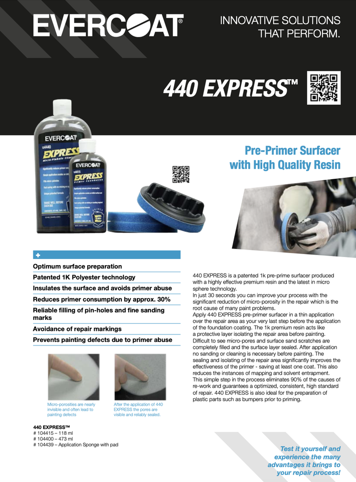 Evercoat 440 Express Pre-Prime Solution Micro Pinhole Eliminator 473ml ...