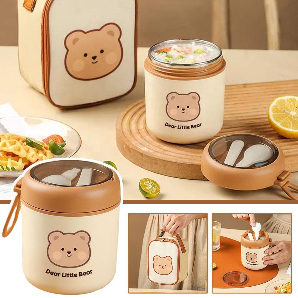 530ML Cute Thermal Flask Soup Container Porridge Warmer Food Container ...