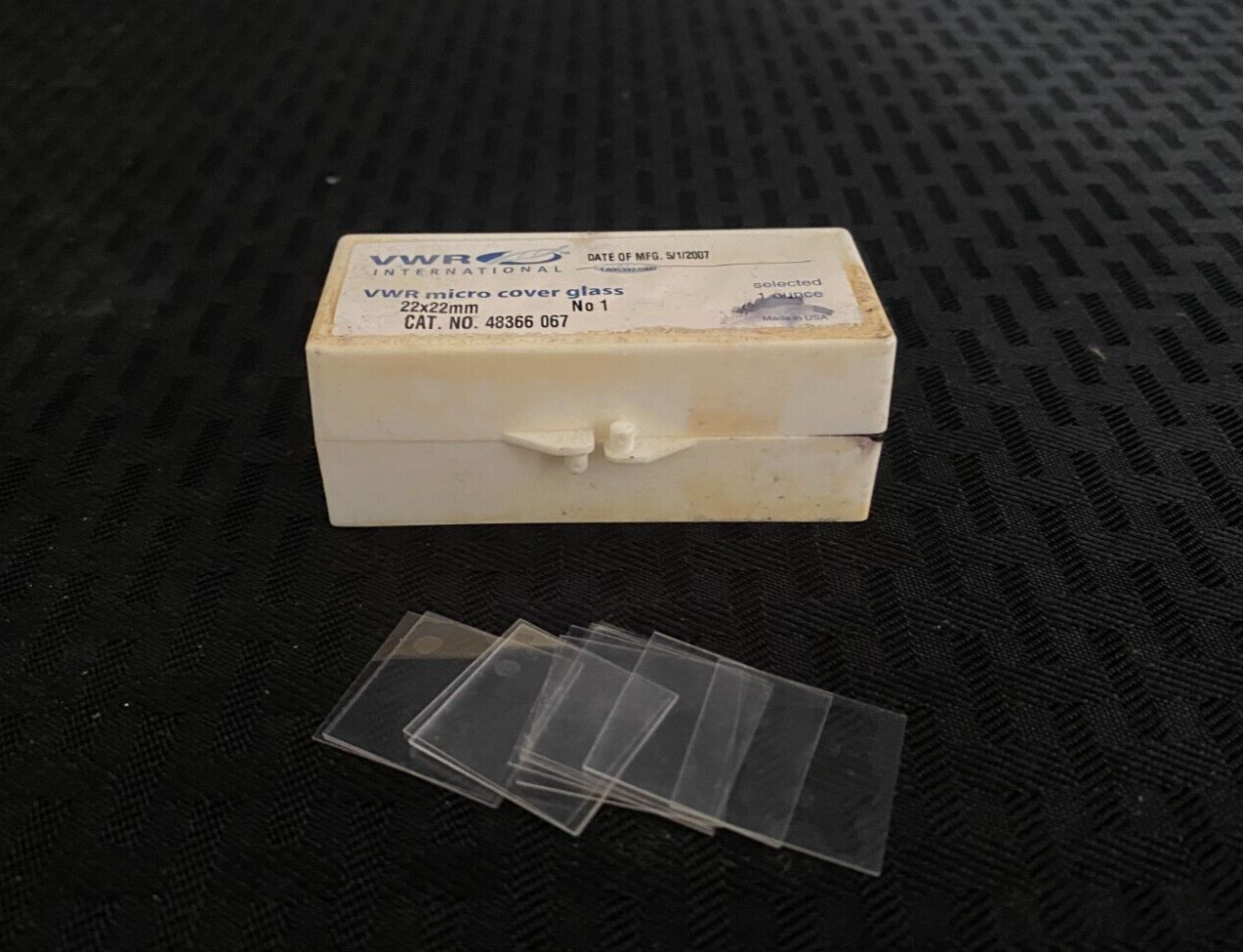 (10 Pcs) VWR Glass 22 x 22mm Square Micro Cover Glass No. 1 Thickness ...