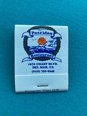 Matchbook: The Poseidon Restaurant - Del Mar Motel - Del Mar, CA 20 ...