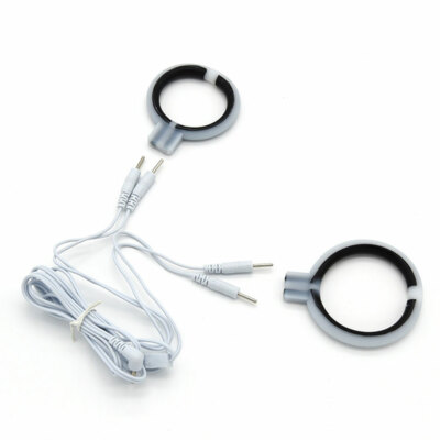 2X Shock Accessory E-stim Conductive Penis Massage Rings electric Wire ...