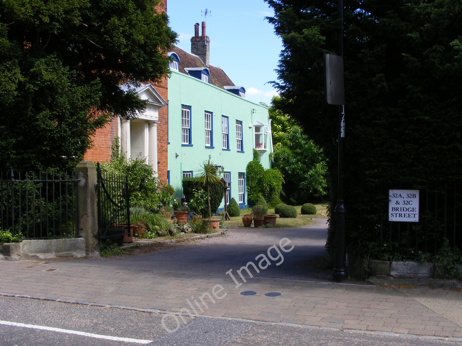 Photo 12x8 Houses off Bridge Street Bungay Two of the houses facing a ...