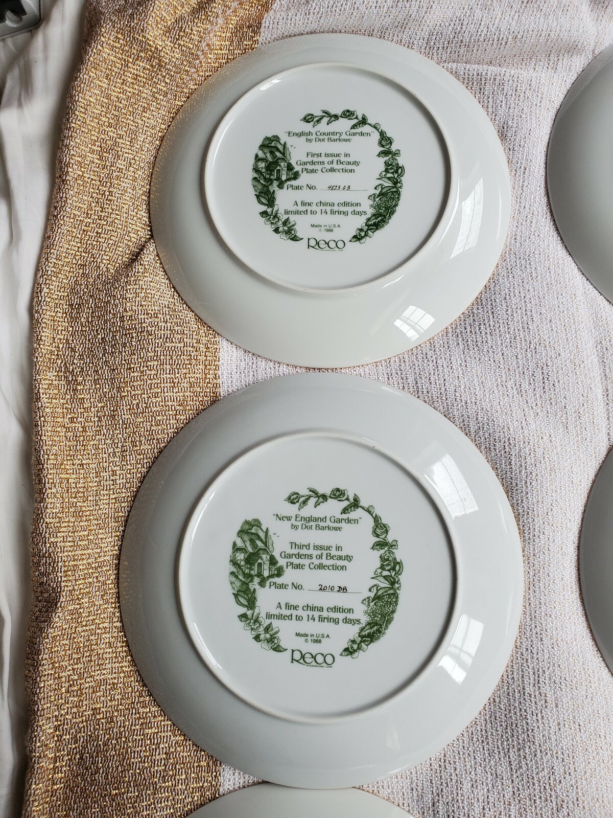 Recco 1988 Gardens Of Beauty Plate Collection 1st-7th issue numbered | eBay