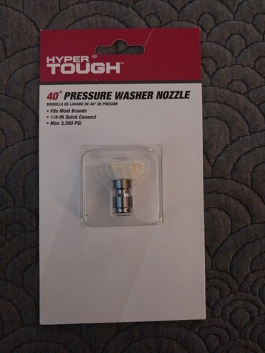 Hyper Tough 40 Degree Pressure Washer Nozzle, Fit Most Electric & Gas ...
