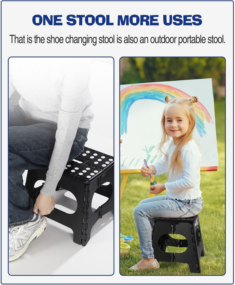 Folding Step Stool Foldable Step Stools for Kids, 11 Inch Foot Stool ...