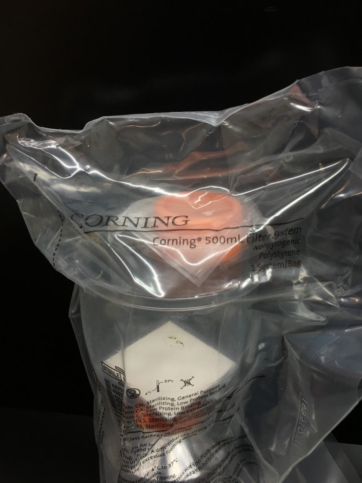 CORNING REF 431097 Vaccum Filter Bottle System 500mL 45mm Neck 0.22um ...