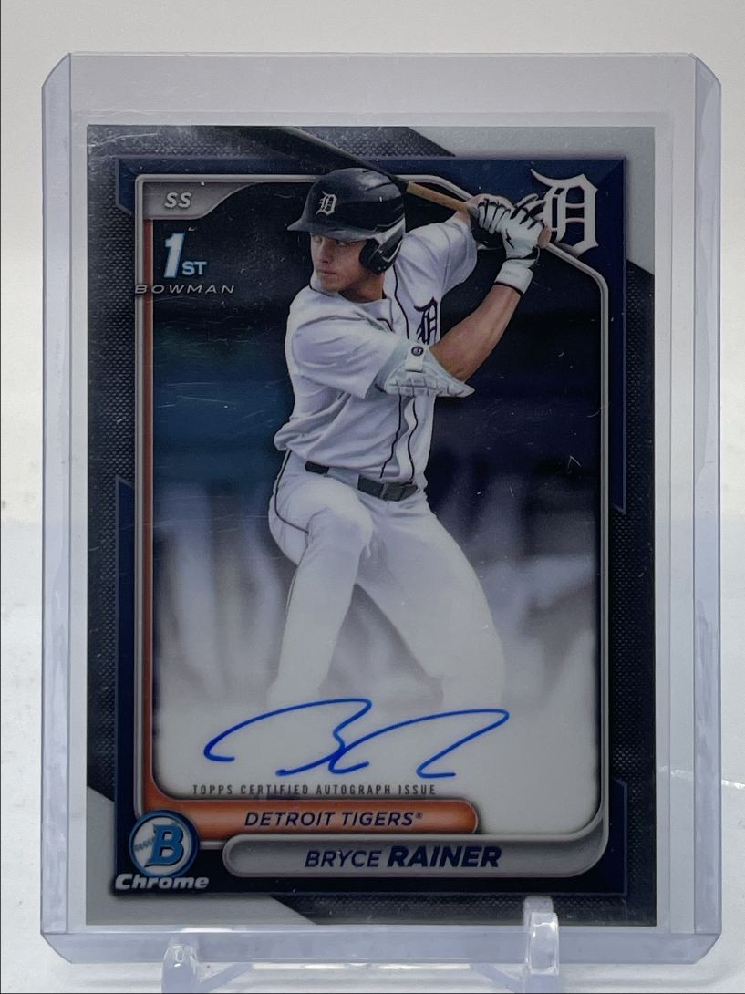 Bryce Rainer Graded 10 Gem Mint 2024 1st Bowman Rookie Detroit Tigers