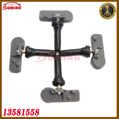 4X New Tire Pressure Sensor TPMS 13581558 For GM Chevy GMC Sierra Buick ...
