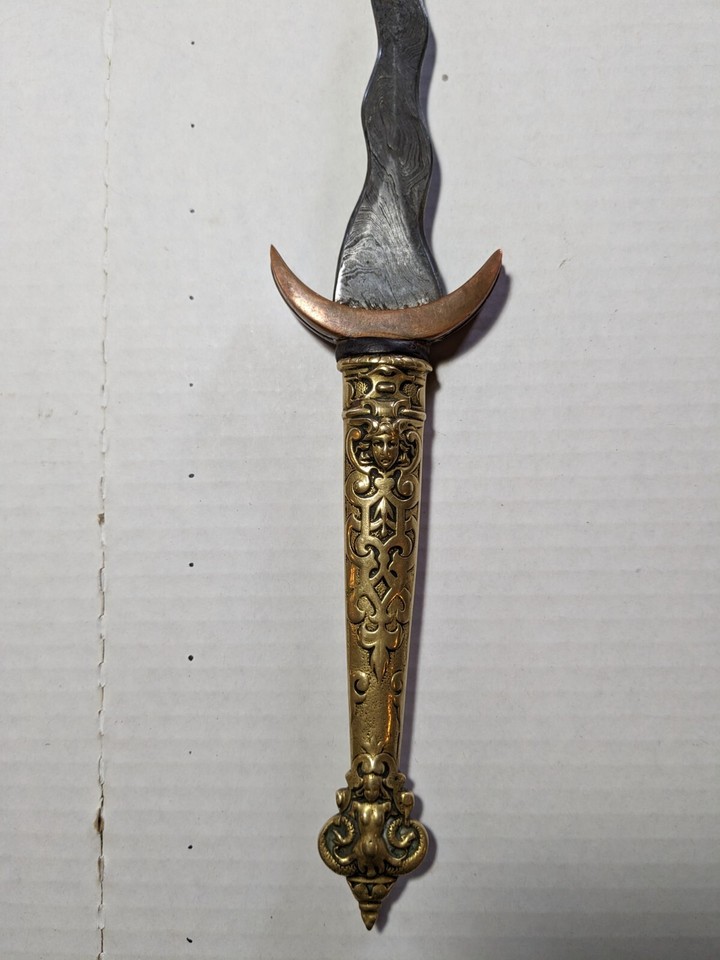 Antique Dagger Antique Athame German Flamberge Knife Melusine Hermes ...