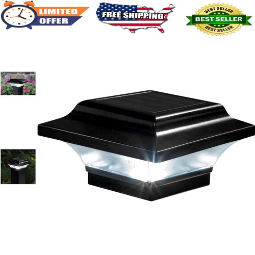 Stylish Solar Outdoor Post Light with Easy Installation - Fits 2" to 2. ...