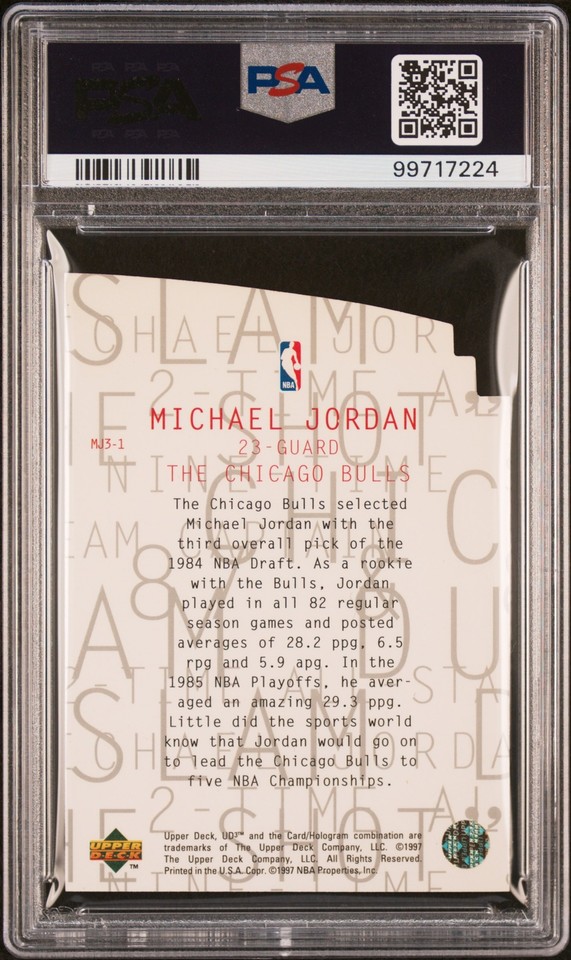 1997 UD3 MJ3 #MJ3-1 MICHAEL JORDAN PSA 9 | eBay