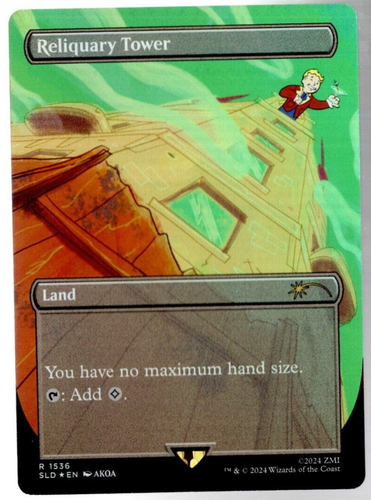 Reliquary Tower 1536 Borderless Rainbow Foil Fallout Secret Lair MTG ...