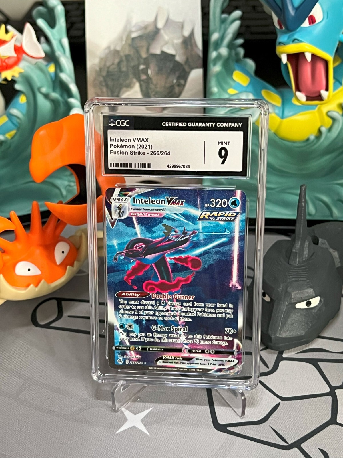 Pokémon TCG Inteleon VMAX Fusion Strike 266/264 Holo Secret Rare for ...