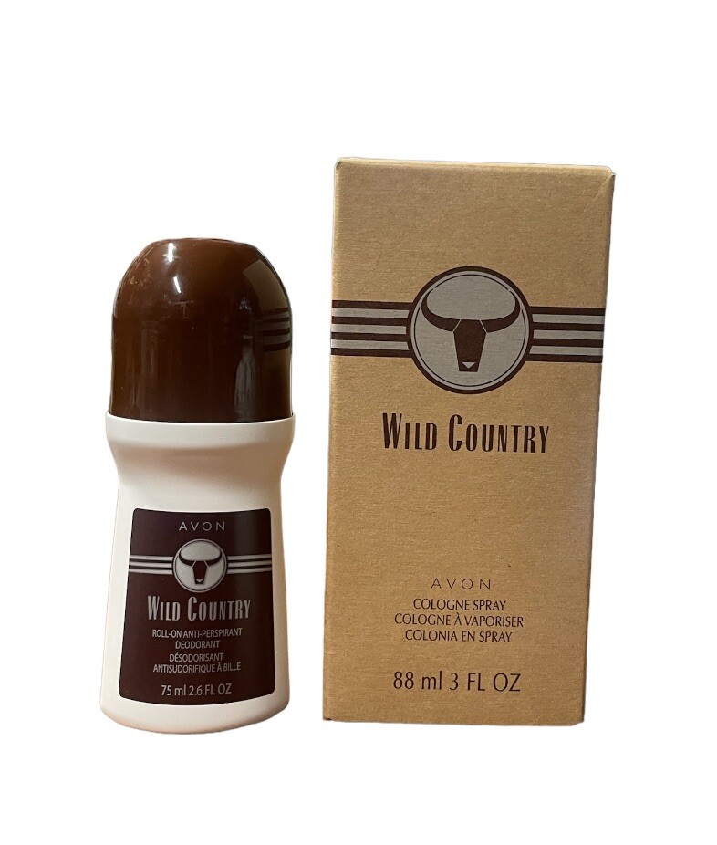 Avon Men's Roll-On Deodorant WILD COUNTRY 75 Ml 2.6 OZ & Cologne Spray ...