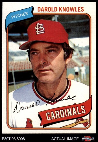 1980 Topps #286 Darold Knowles Cardinals DOUBLE-PRINT 7.5 - NM+ | eBay