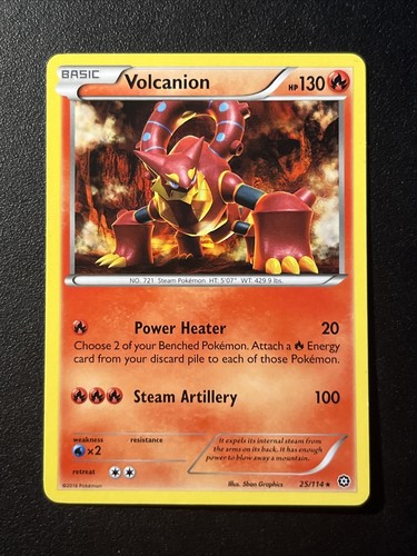 Volcanion 25/114 Rare Pokemon TCG Card Steam Siege NM | eBay