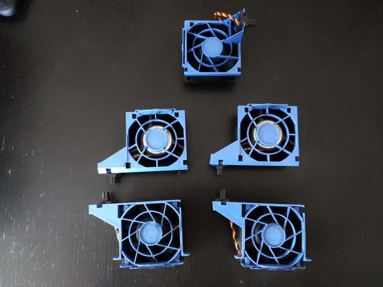 Lot of 5 Dell Server Chasis Fans with Shrouds 7k412 bj202 5y378 ...