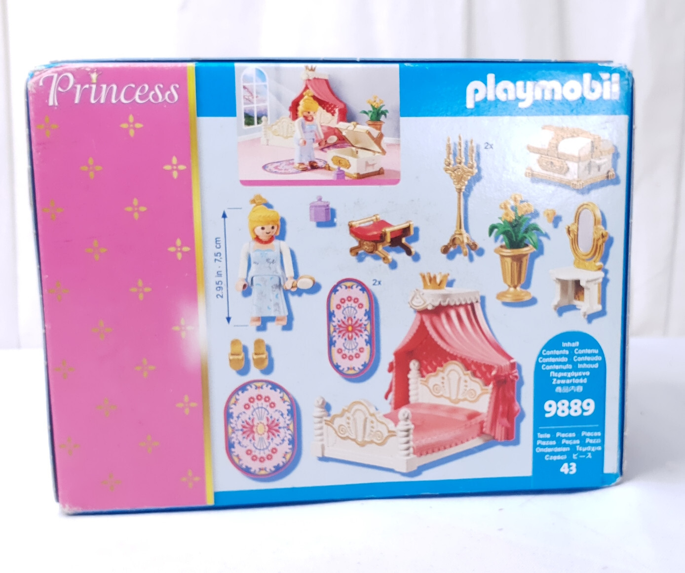 Playmobil Princess 9889 Schlafzimmer/Himmelbett 43-teilig B-Ware 2018 ...