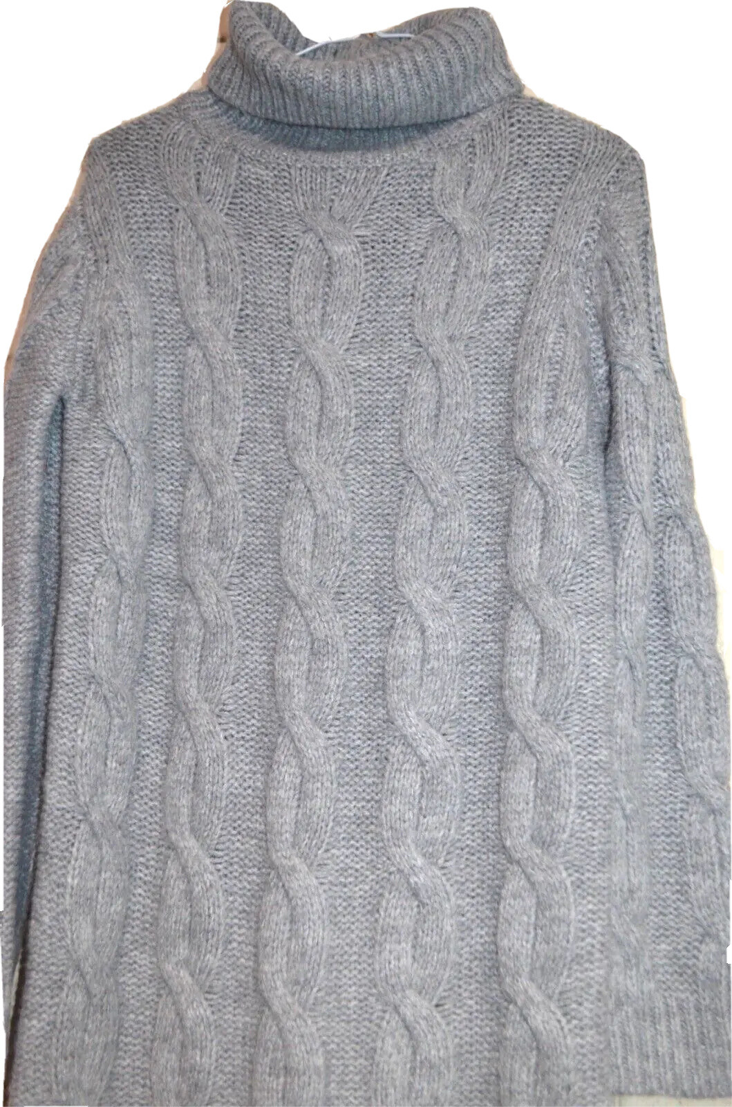 Falmer Heritage Ladies Chunky Knit Grey Relaxed Fit Jumper Dress Size ...