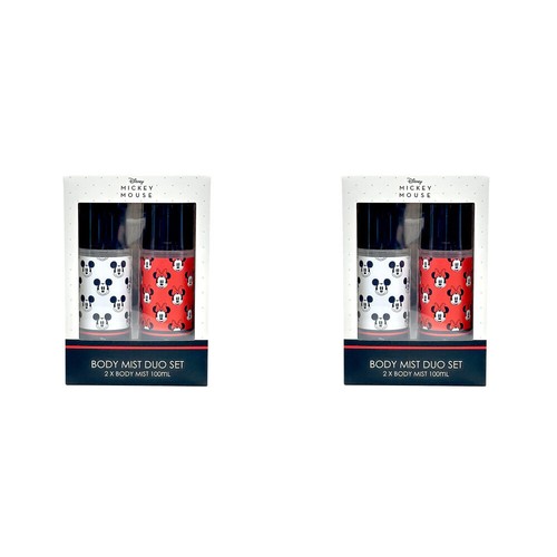 2PK Disney Mickey & Minnie Mouse 100ml Bath Body Mist Duo Set Peach ...