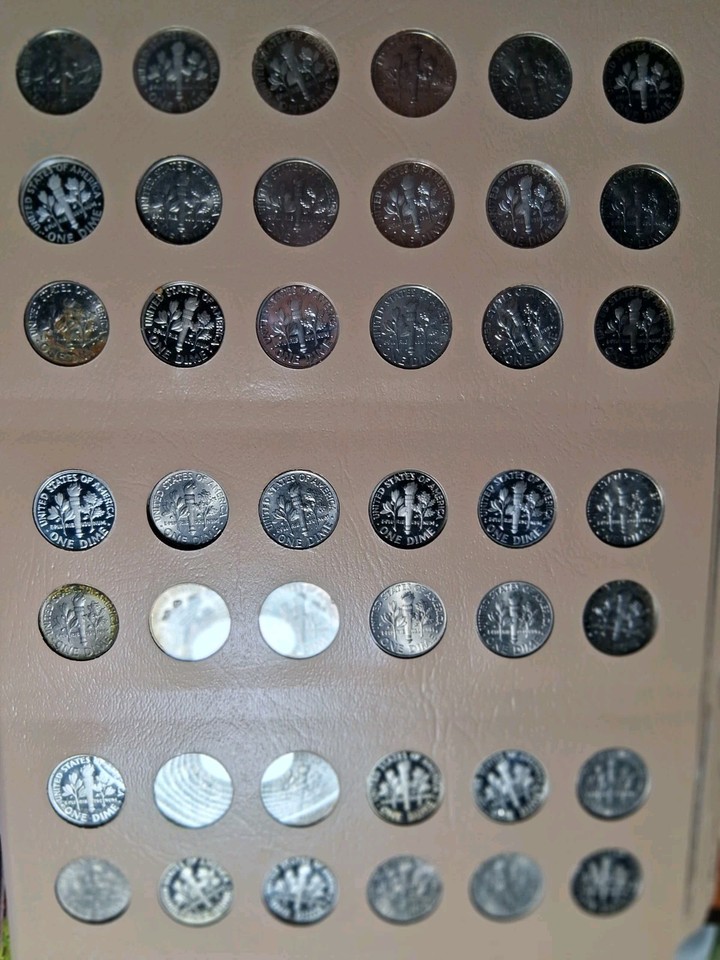 1946-2025 ROOSEVELT DIME COLLECTION COMPLETE [246] XF-BU & GEM PROOF ...
