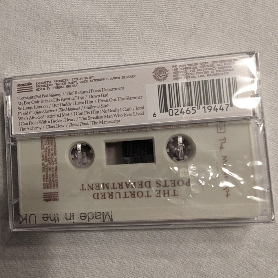 Taylor Swift The Tortured Poets Department Cassette Sealed TTPD The ...