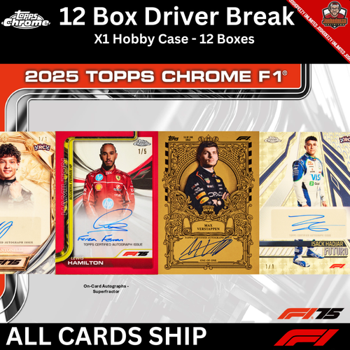 ARVID LINDBLAD 2025 Topps Chrome Formula 1 F1 Break 12 Box 1 Case RR4 ...