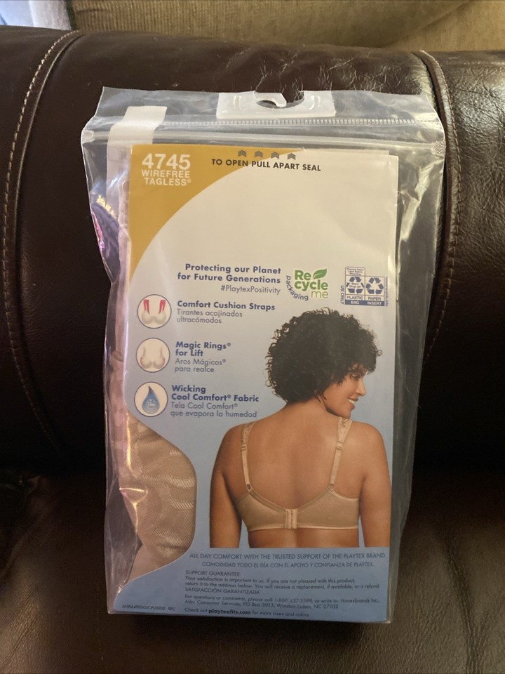 PLAYTEX 4745 ULTIMATE 18 HOUR LIFT & SUPPORT BRA Size 42DDD NUDE ~NEW ...
