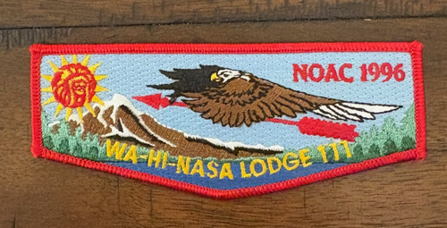 Order of the Arrow Wa-Hi-Nasa Lodge 111 Red Border 1996 NOAC OA Flap | eBay