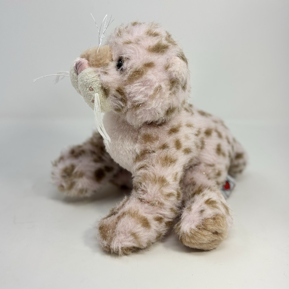 Webkinz Ganz Strawberry Cloud Leopard With Pink Brown Spots HM466 Plush ...