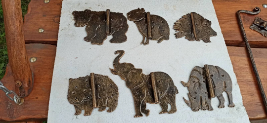 Animal Hinge Rhino Hardware Door Handle Zoo Lock Blacksmith Hand Forged ...