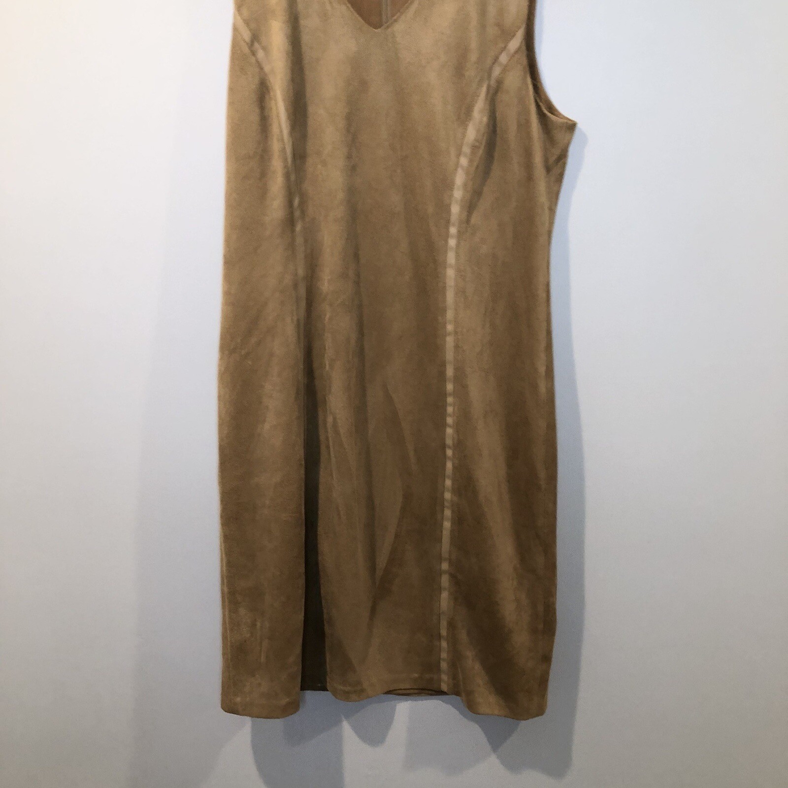 J. MCLAUGHLIN Dominique Vegan Leather Suede V Neck Sh… - Gem