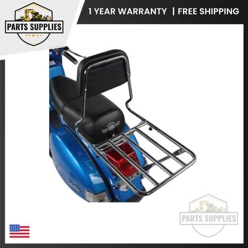 Prima BBQ Rear Rack with Backrest fits Vespa P Series Stella Scooter | eBay