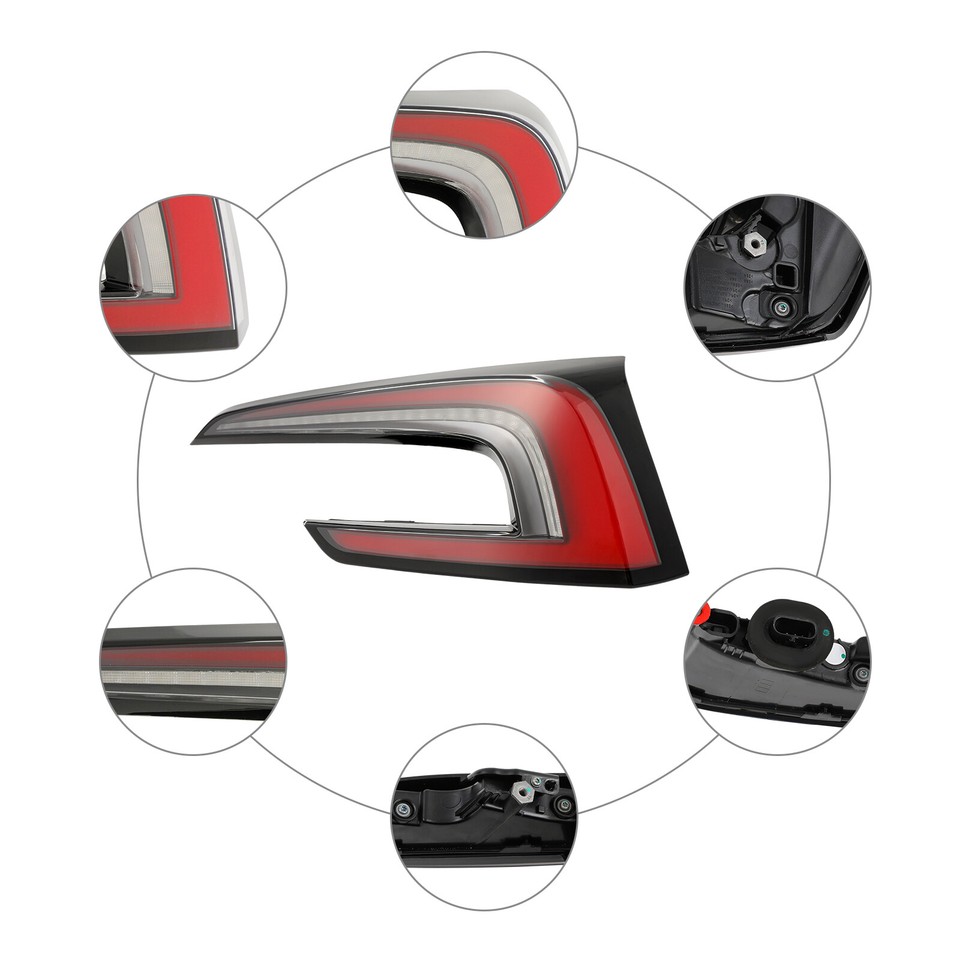 LED Tail Light Right Fit For Tesla Model 3 Passenger Side Rear Lamp ...