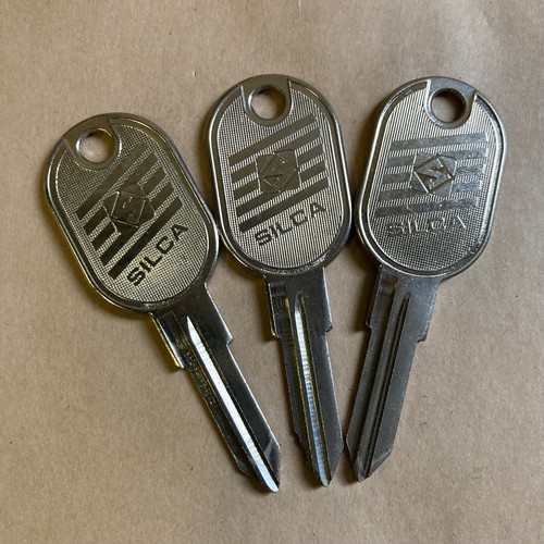 3x SILCA GT10 FIAT ILCO NE57 UNCUT BLANK CAR AUTOMOTIVE KEY NOS NEW OLD ...
