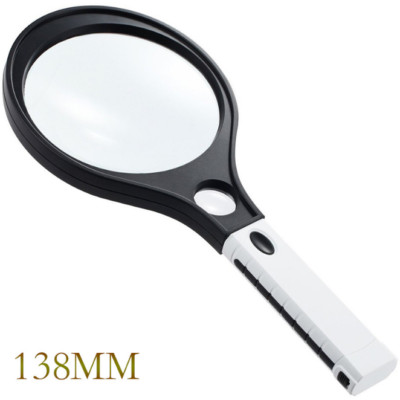Double lens 3X 45X 138mm HD Magnifying Glass Reading Hand Held ...