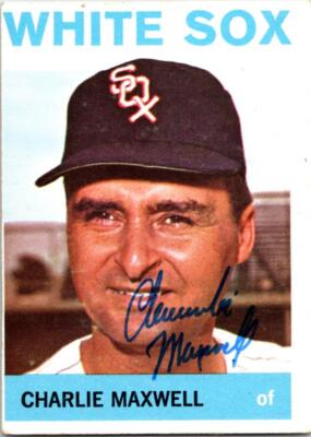 Charlie Maxwell autographed baseball card (Chicago White Sox) 1964 ...