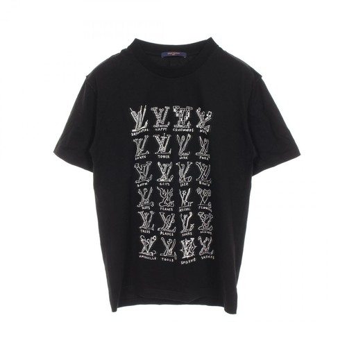 LOUIS VUITTON Cartoon LV logo T-shirt RM211M ZMI HKY20W cotton Black ...
