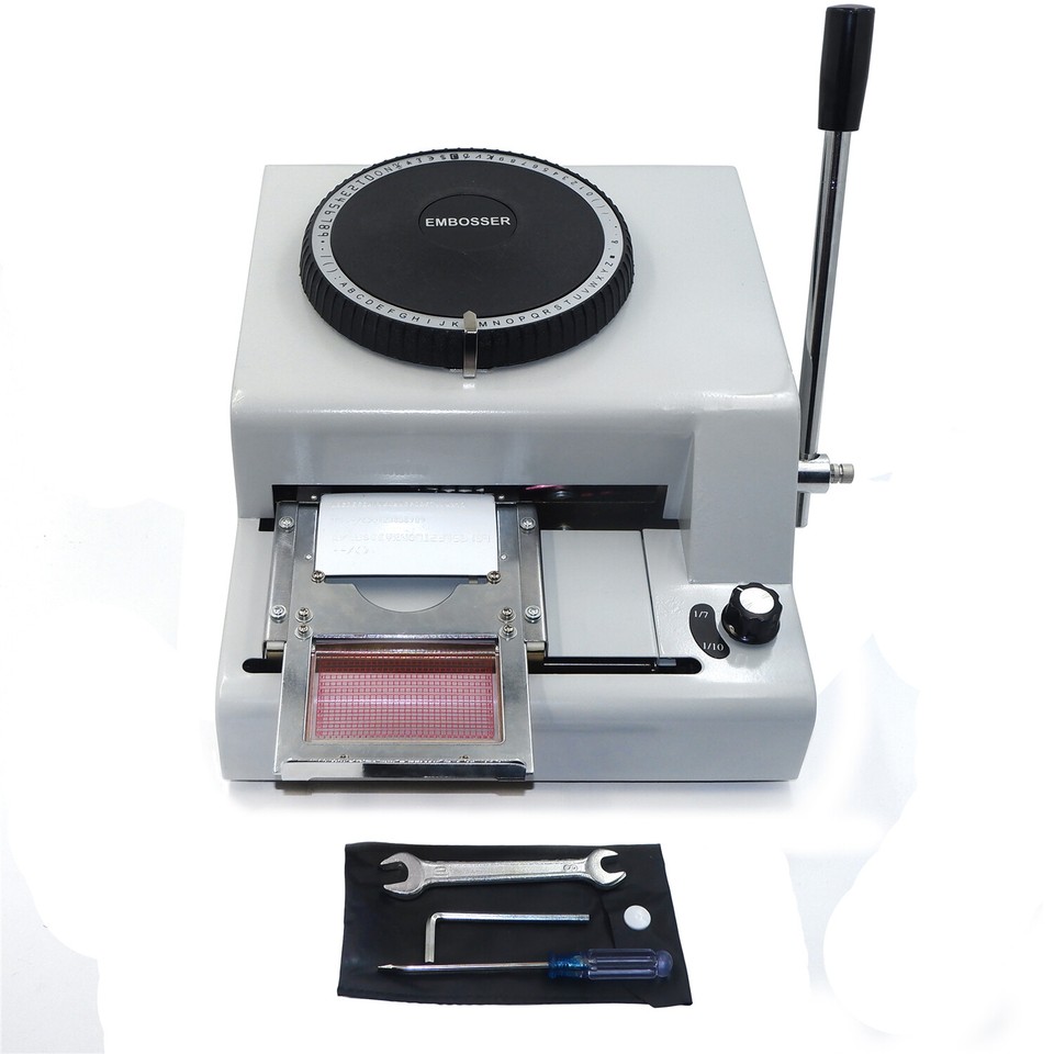 72 Character Manual Stamping Machine Card Embosser Printer Code ID PVC ...